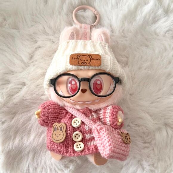 Toys | Labubu Clothes Labubu Knitted Winter Outfit Pink 4 In 1 | Poshmark